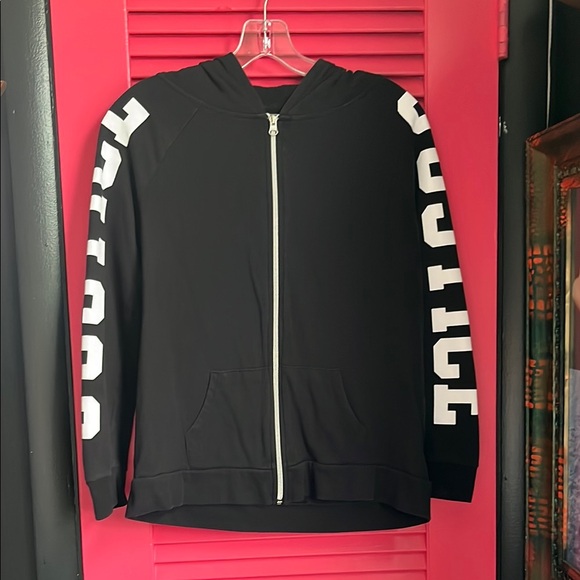 Justice | Tops | Justice Black And White Zipup Hoodie | Poshmark